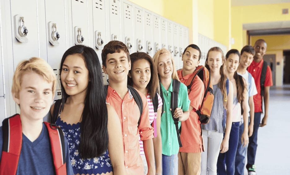 Middle School Student Standing